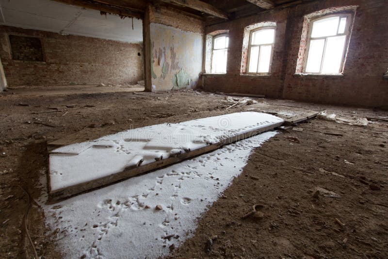 Abandoned Old Building - Hall Haunted Reconstruction Stock Image ...