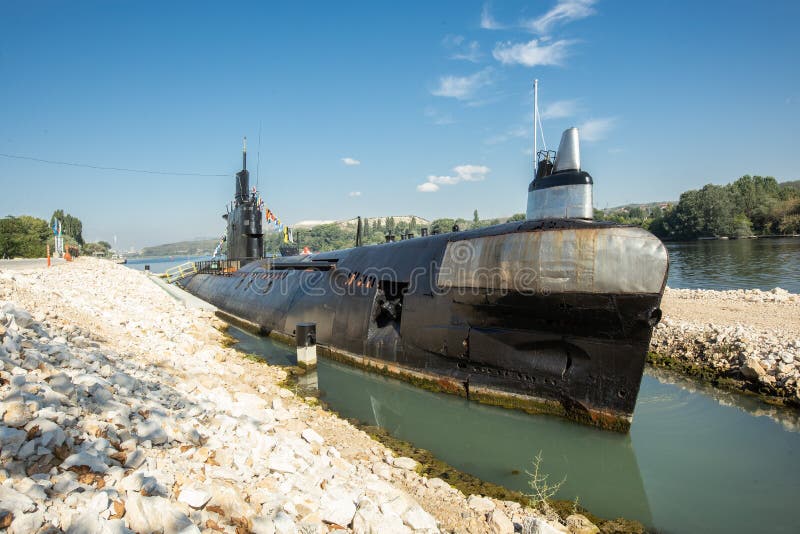 An Abandoned, Old Combat Soviet Union Submarine in Bulgaria Stock Image ...