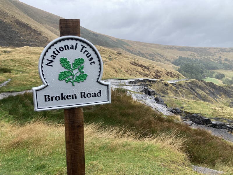 The Abandoned Old Mam Tor Road, A625, Peak District, UK Stock Image ...
