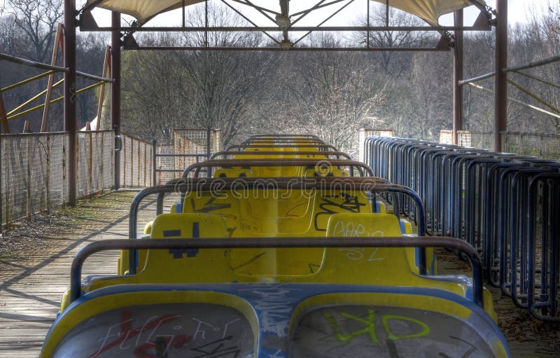 Abandoned Old Roller Coaster Stock Photo - Image of forgotten ...