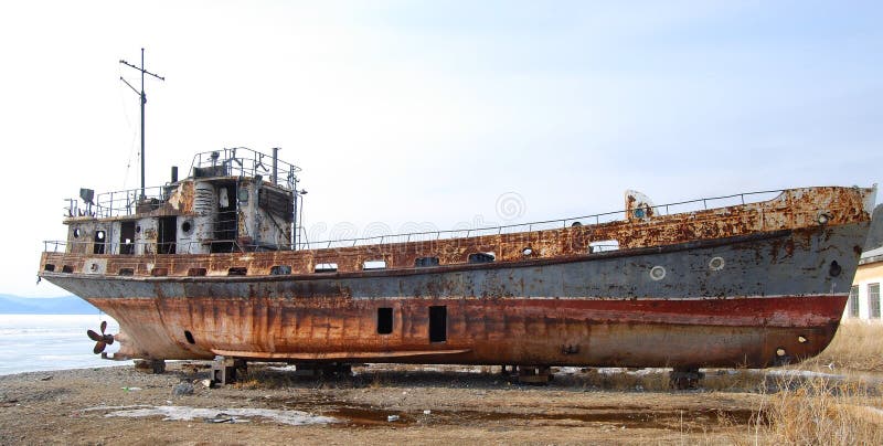 Abandoned Rusty Ship