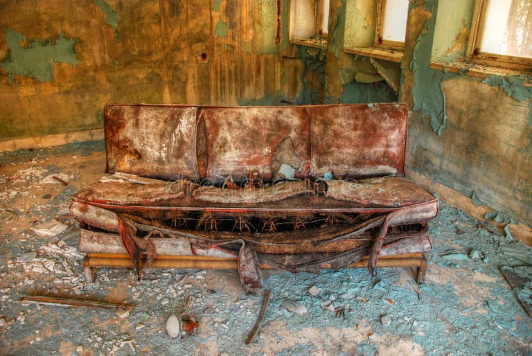 Abandoned old sofa stock image. Image of junk, apartment - 15978557