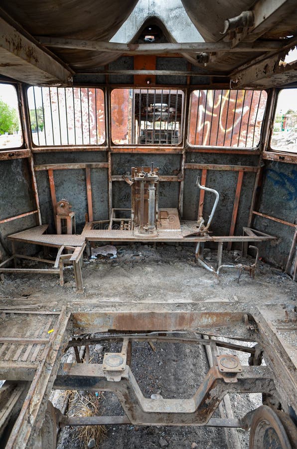 Abandoned Old Train with Rust and Graffitis Stock Image - Image of ...