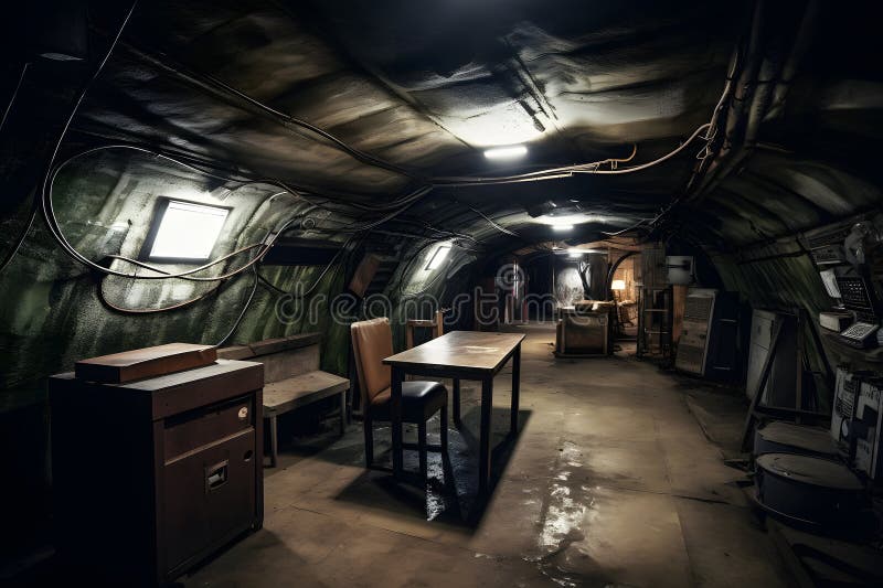 Abandoned Old Unerground Bunker Interior, Neural Network Generated ...