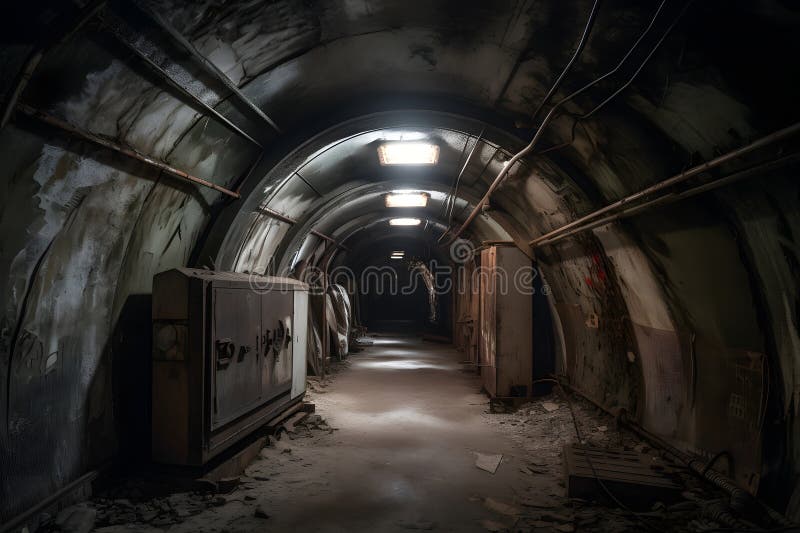 Abandoned Old Unerground Bunker Interior, Neural Network Generated ...