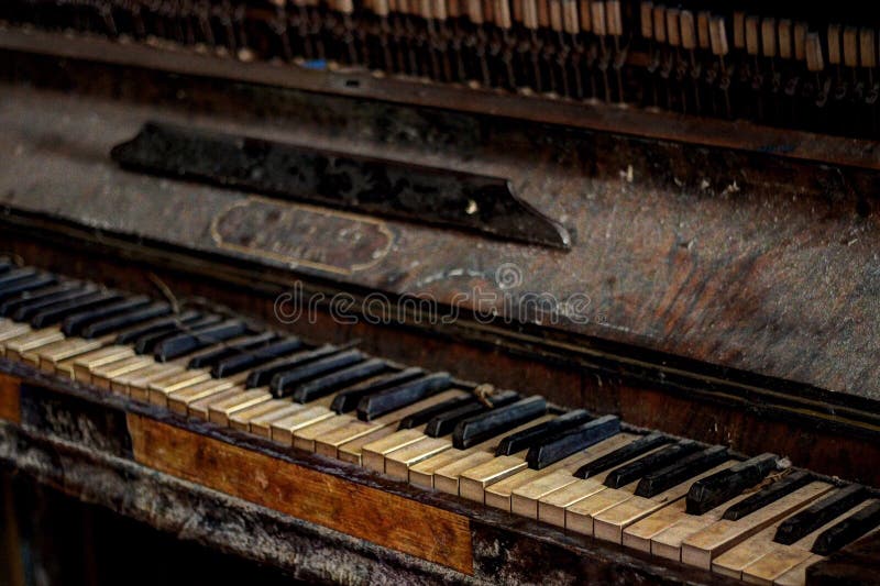 Abandoned piano stock image. Image of decay, organ, decaying - 51141399