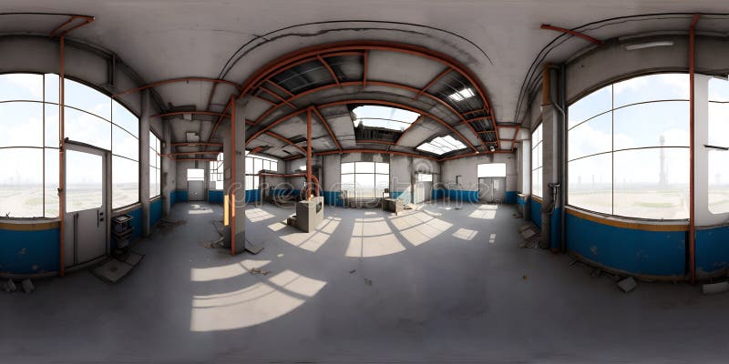 Abandoned Plant Factory Panorama Full 360 Degrees Hdri Stock Image ...