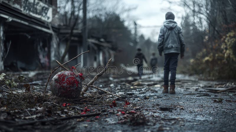 Abandoned Playground Post-apocalyptic Setting Digital Art Foreboding ...