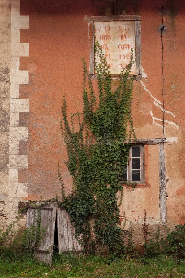Abandoned Post House in the French Countryside Stock Image - Image of ...