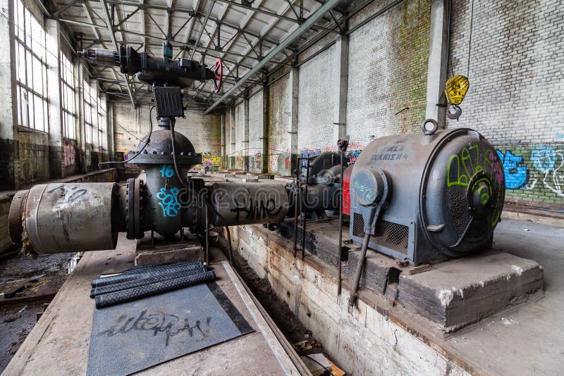 Abandoned Power Plant Inventory. Stock Image - Image of hooking ...