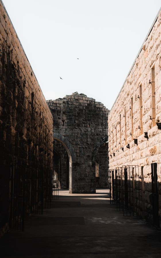 Abandoned Prison Cell Block at Trial Bay Goal in Australia Stock Image ... Abandoned Prison Cell Block at Trial Bay Goal in Australia Stock Image ...