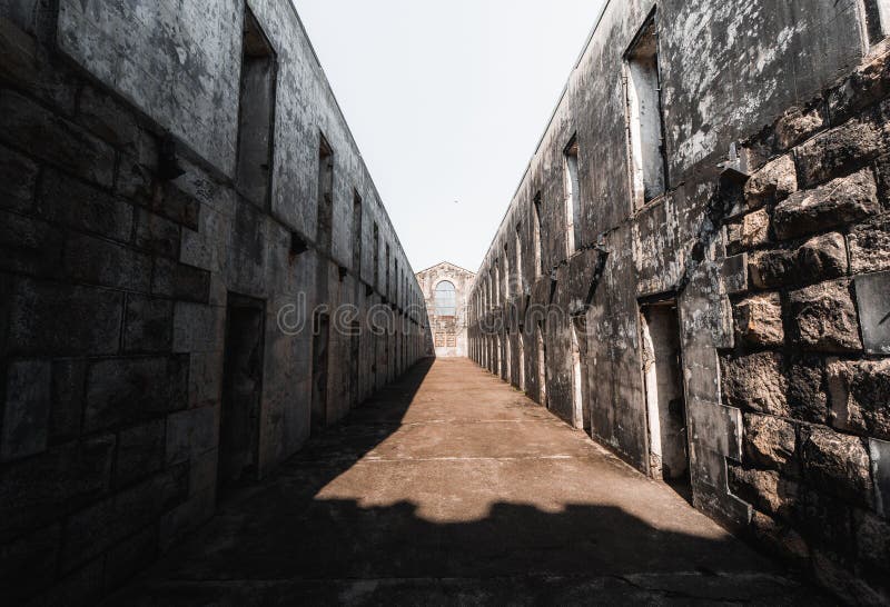 Abandoned Prison Cell Block at Trial Bay Goal in Australia Stock Photo ... Abandoned Prison Cell Block at Trial Bay Goal in Australia Stock Photo ...