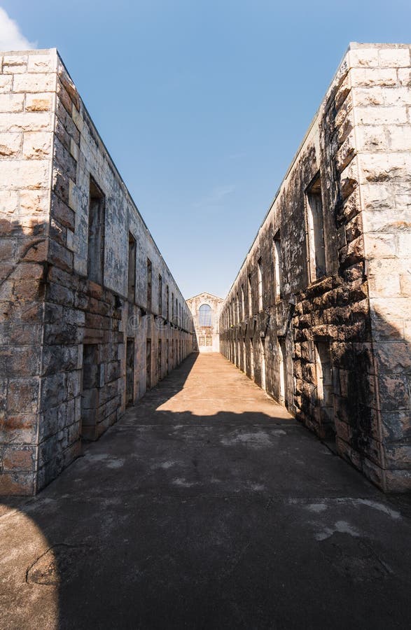 Abandoned Prison Cell Block at Trial Bay Goal in Australia Stock Image ... Abandoned Prison Cell Block at Trial Bay Goal in Australia Stock Image ...