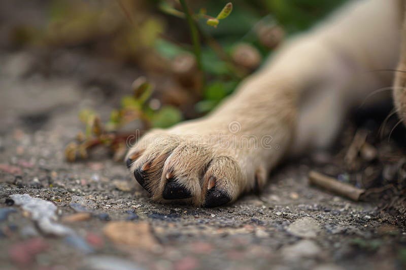 Abandoned puppys paw stock illustration. Illustration of nature - 332890570