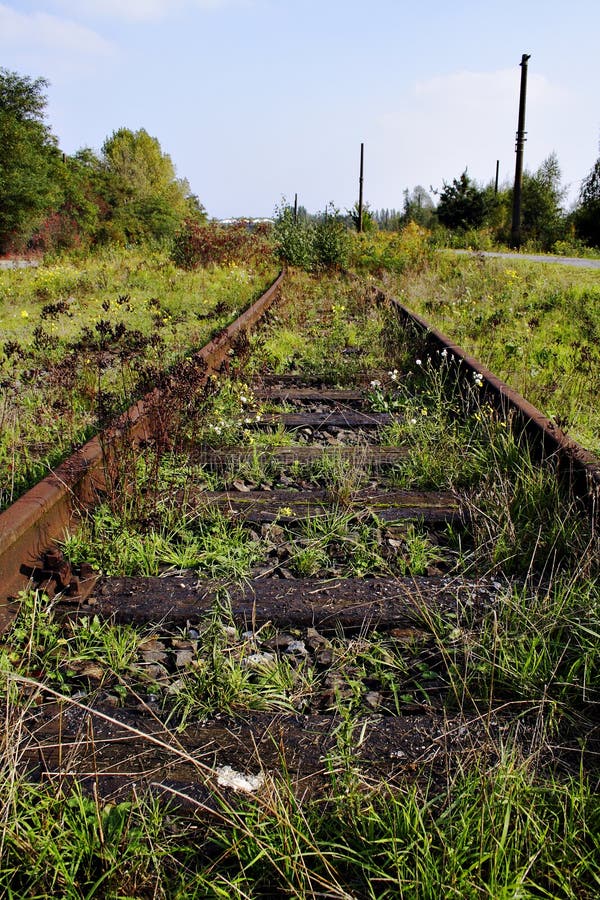 Abandoned railroad stock photo. Image of wood, rails, trains - 1703652