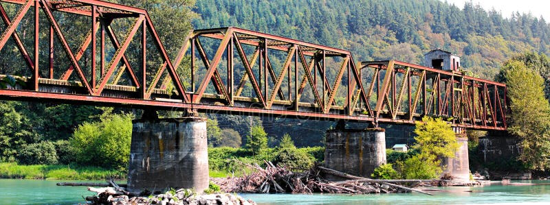 Abandoned Railroad Bridge stock image. Image of washington - 26230389