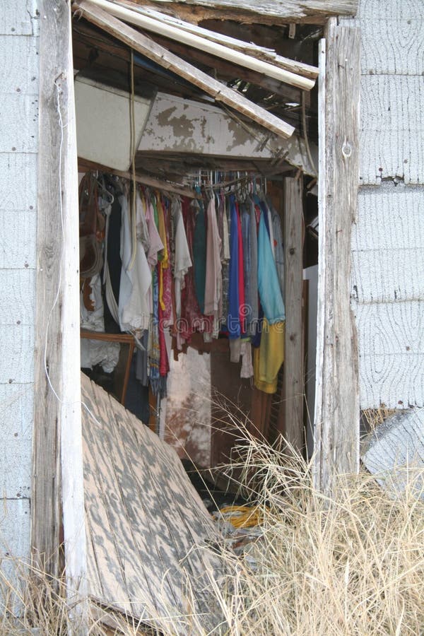 The Abandoned Ranch in Texas Inside of the Closet Stock Image - Image ...