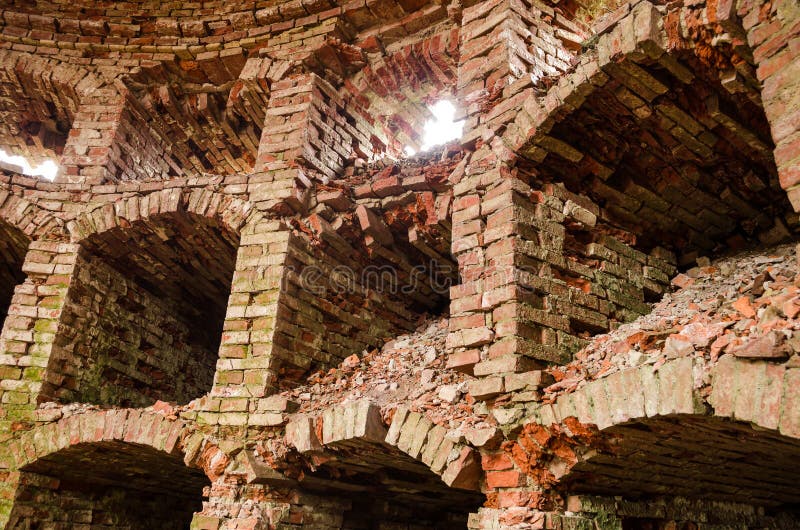 Abandoned Red Brick Chapel in Dunalka Manor, Latvia Stock Photo - Image ...