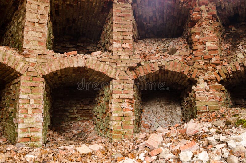 Abandoned Red Brick Chapel in Dunalka Manor, Latvia Stock Photo - Image ...