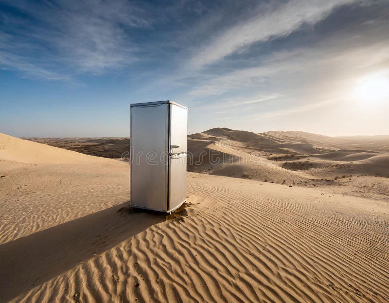Abandoned Refrigerator in the Desert, Pollution and Climate Change ...