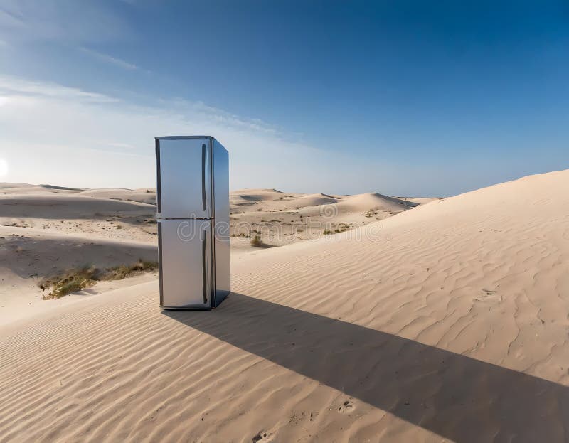 Abandoned Refrigerator in the Desert, Pollution and Climate Change ...