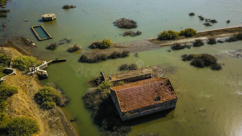 Abandoned river house stock image. Image of landscape - 387853783