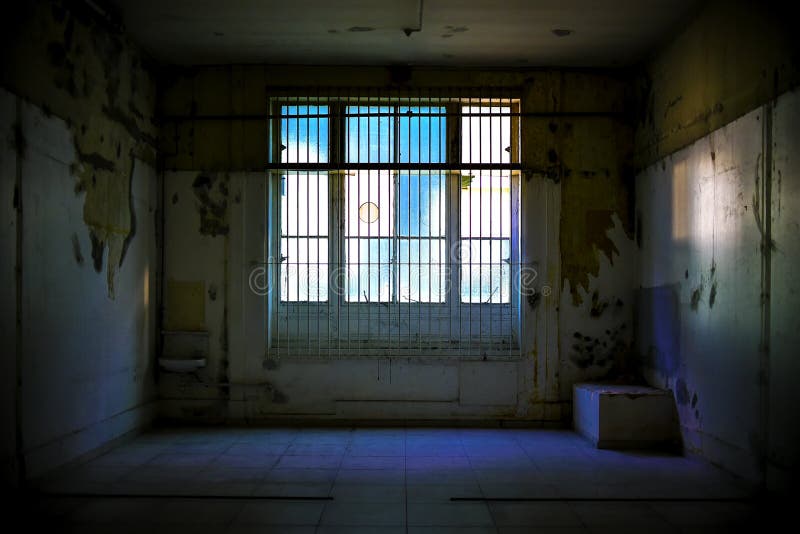 Abandoned Room with Broken Windows Stock Image - Image of grunge ...