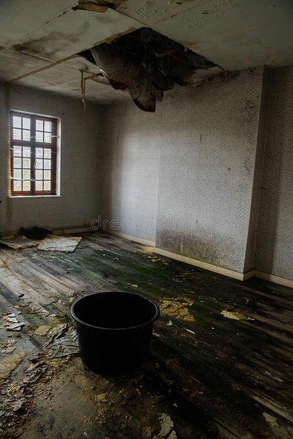 Collapsed ceiling in house stock photo. Image of fascination - 88195056