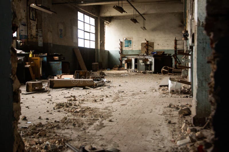Abandoned Room in a Factory Stock Photo - Image of factory, amazing ...