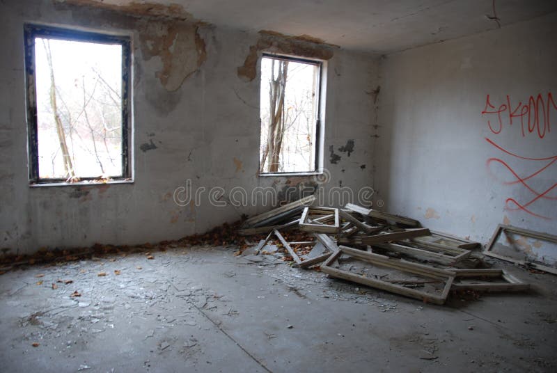 Abandoned room stock photo. Image of decrepit, urban - 135872514