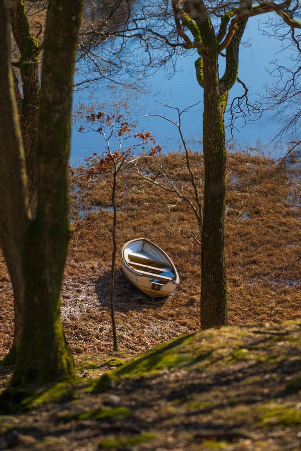 Abandoned Rowboat on Dry Shore.. Stock Photo - Image of river, nature ...