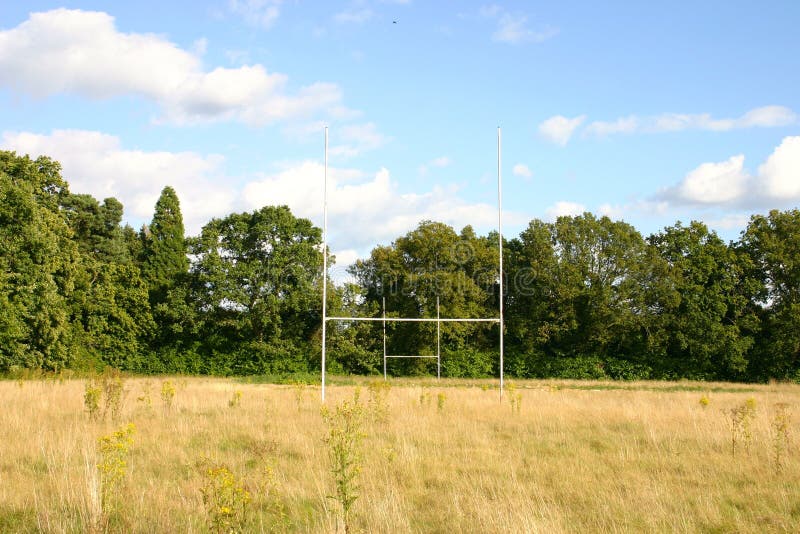 Abandoned rugby field stock photo. Image of trees, white - 46406284
