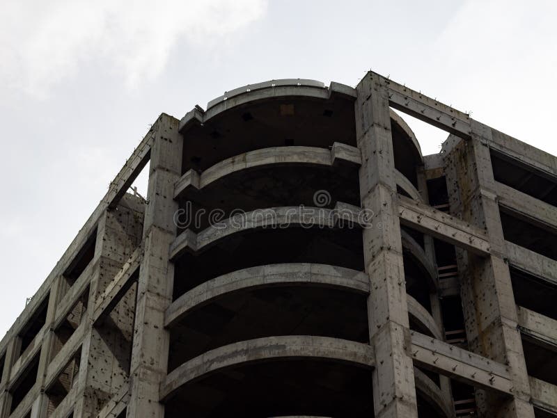 Abandoned Ruin of an Office Complex Building Stock Image - Image of ...