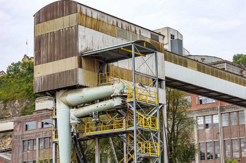 Abandoned and Ruined Industrial Complex with Storage Tower at Bulk ...