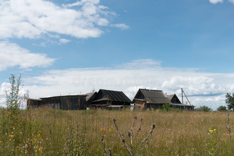 Abandoned rural buildings stock photo. Image of cottage - 268376724