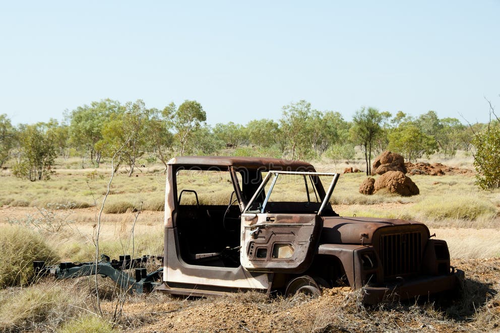 Abandoned Rusty Car - Outback Australia Stock Image - Image of ...