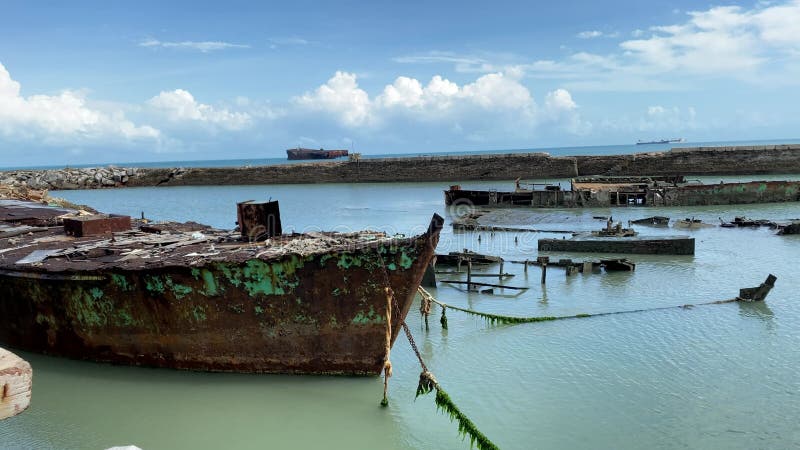 Abandoned Rusty Fishing. Several Abandoned Rusty Fishing Trawlers ...