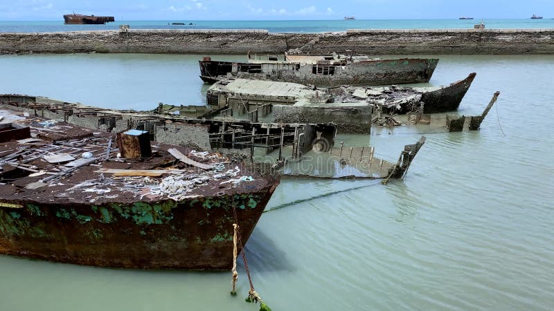 Abandoned Rusty Fishing. Several Abandoned Rusty Fishing Trawlers ...
