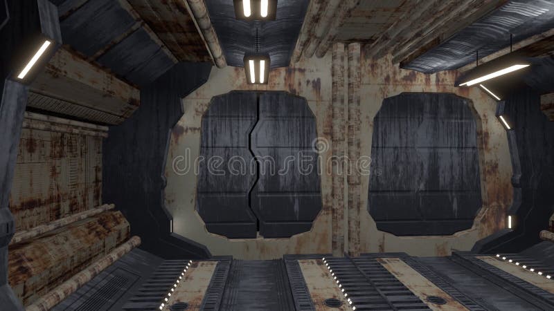 Animation of an Interior of an UFO with Aliens. Loop-able 4K Stock ...