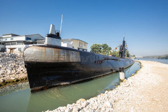 An Abandoned, Rusty Old Soviet Union Submarine in Bulgaria Stock Photo ...