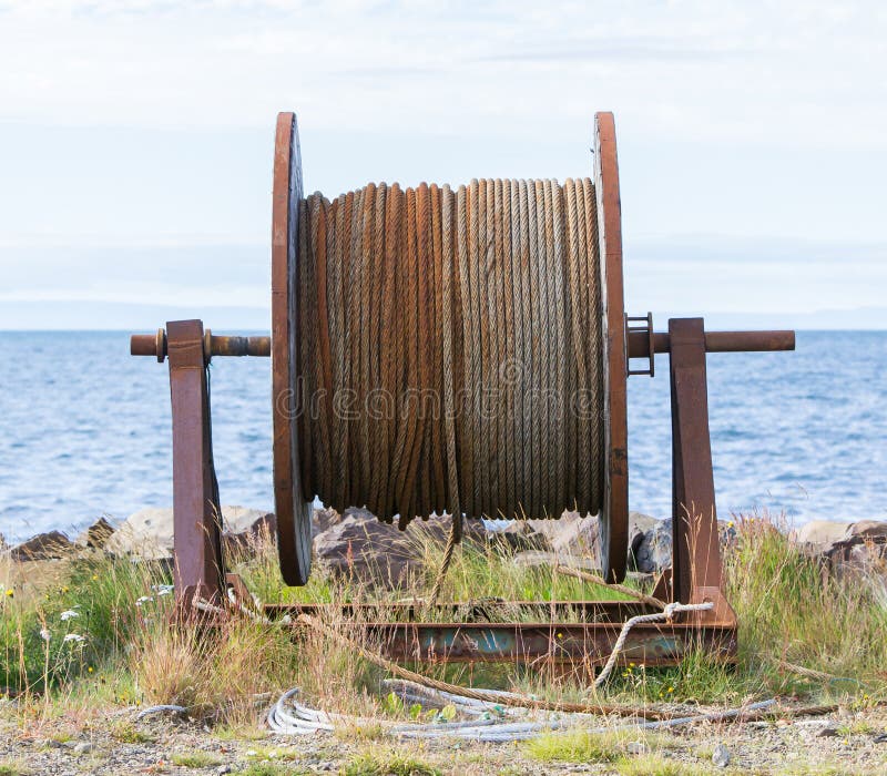 Abandoned Rusty Steel Cable Stock Photo - Image of safety, rust: 77436118