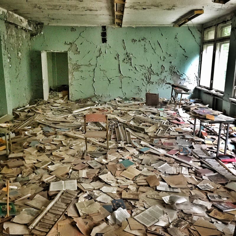 Abandoned school stock photo. Image of inside, chernobyl - 18072450