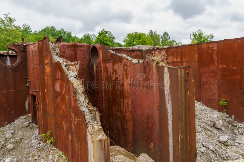 Abandoned Secret Nuclear Bunker. Cold War Command Post, Object 1180 ...