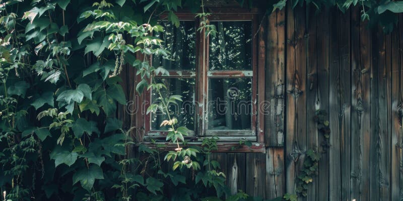 Abandoned Shack with Ivy Climbing in Stock Image - Image of nature ...