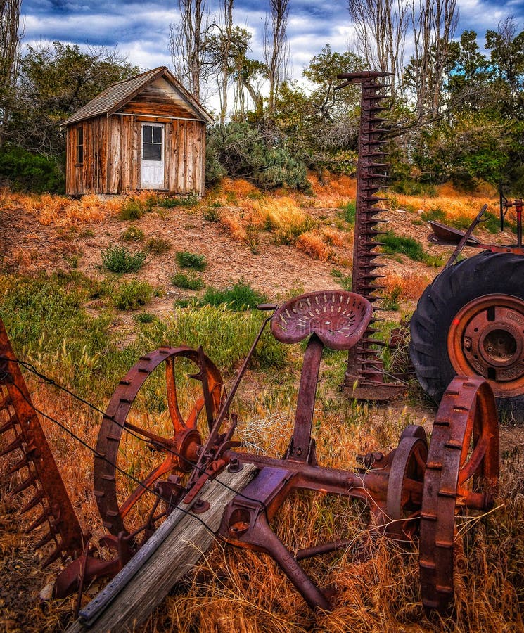 Abandoned Sheds Rustic Equipment Stock Photo - Image of abandoned ...