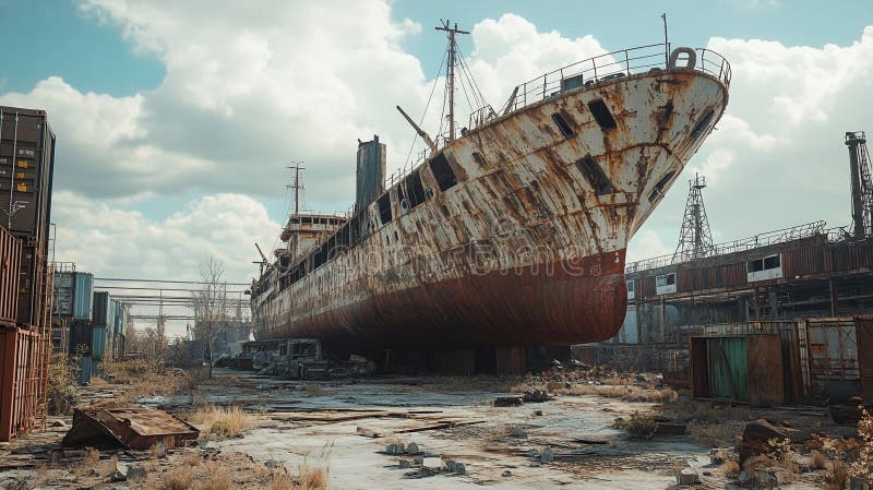 Dilapidated Dockyard Stock Illustrations – 6 Dilapidated Dockyard Stock ...