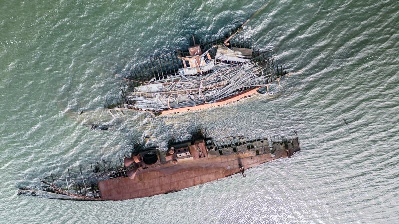 Abandoned Ships from Tugboat Graveyard, Arthur Kill Staten Island Stock ...