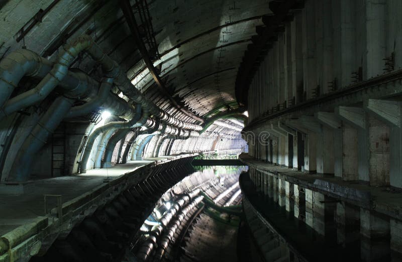 Abandoned Soviet Military Base of Submarines Stock Image - Image of ...
