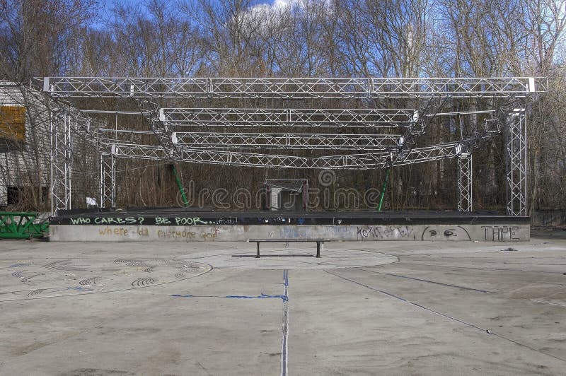 Abandoned stage stock image. Image of gold, inside, floor - 37567143