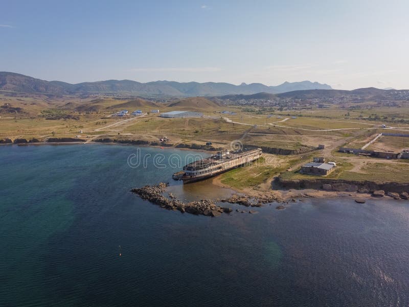 Abandoned Steamer Stranded, Rusty Old Cruise Steamer, Ship Skeleton ...